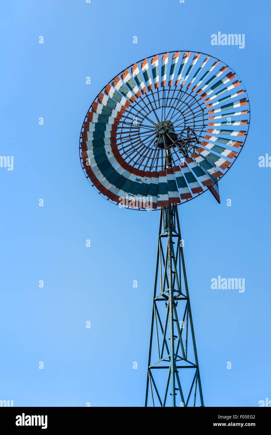 Windmill and blue sky Stock Photo - Alamy