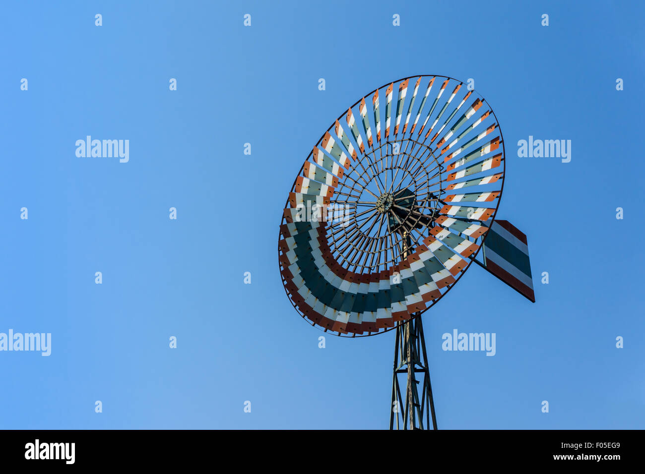 Windmill and blue sky Stock Photo - Alamy