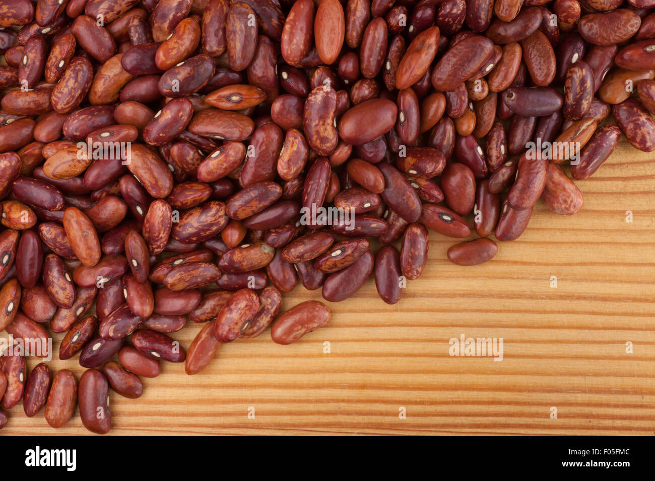 Dried beans on the wood Stock Photo - Alamy