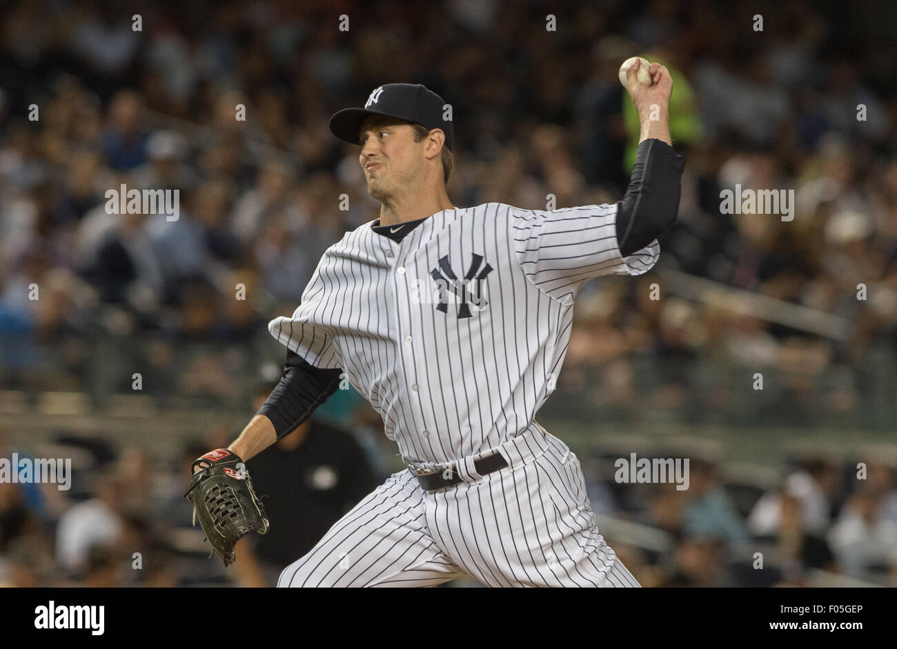 New York, New York, USA. 6th Aug, 2015. Yankees' reliever ANDREW MILLER ...