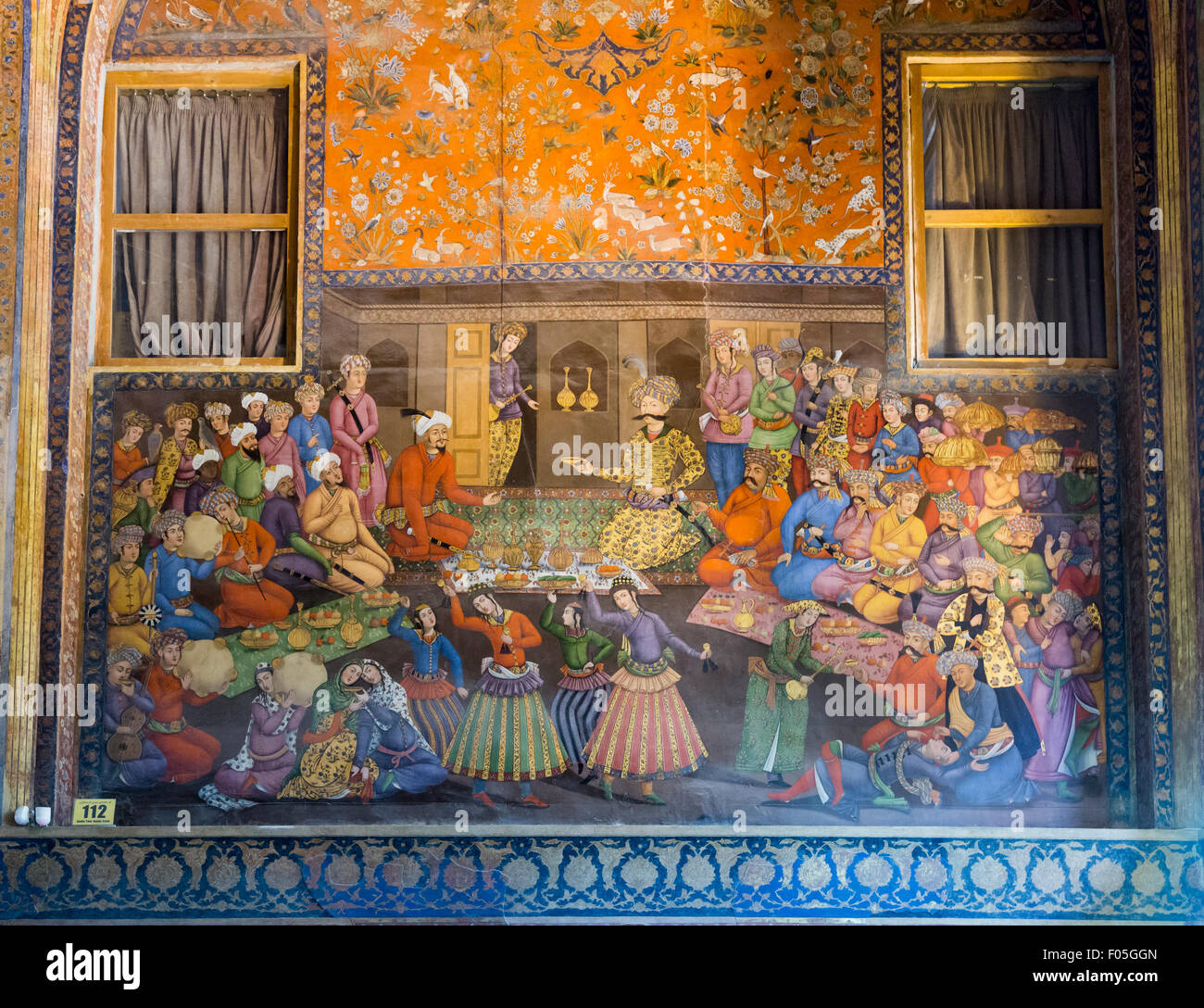 painting of Shah Abbas I and Vali Muhammad Khan, Chehel Sutun Palace ...