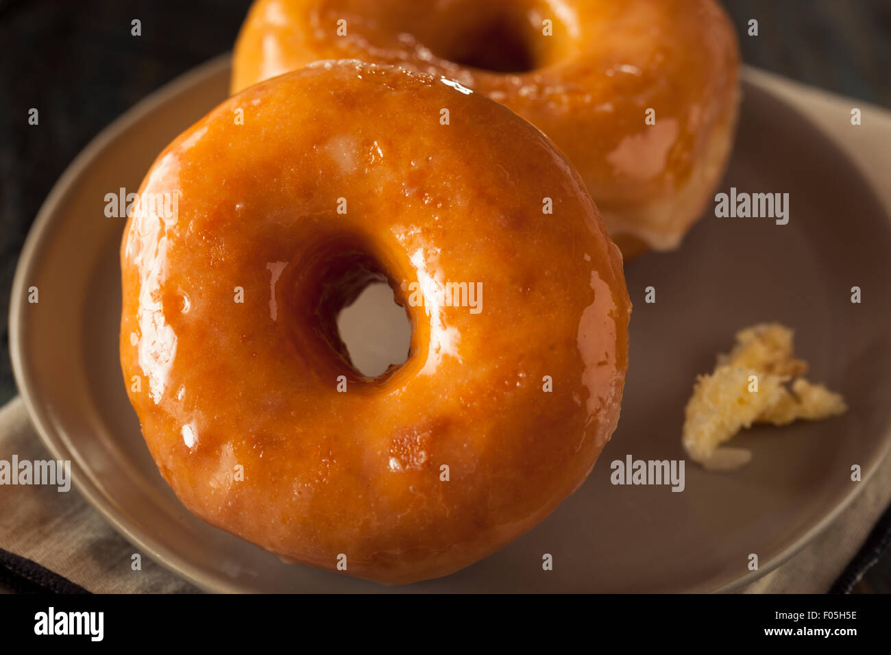 Homemade Round Glazed Donuts Ready to Eat Stock Photo - Alamy