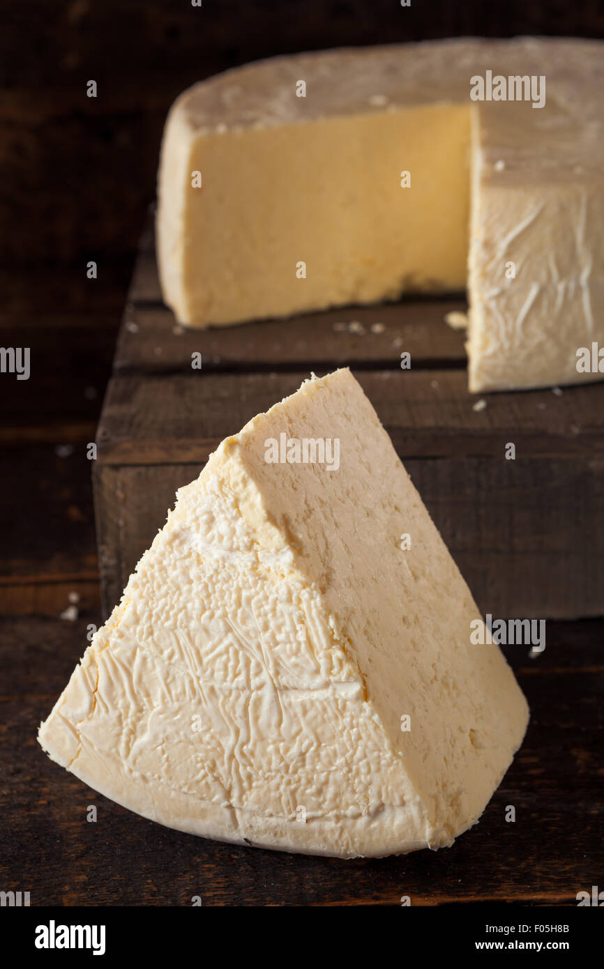 Large Organic White Cheese Wheel Read to Cut Stock Photo - Alamy