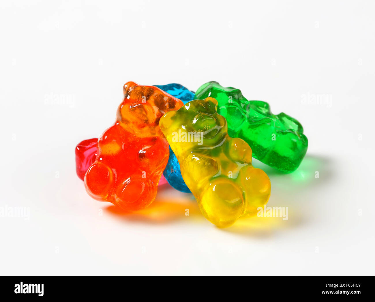 Fruit flavored gummy bears in assorted colors Stock Photo - Alamy