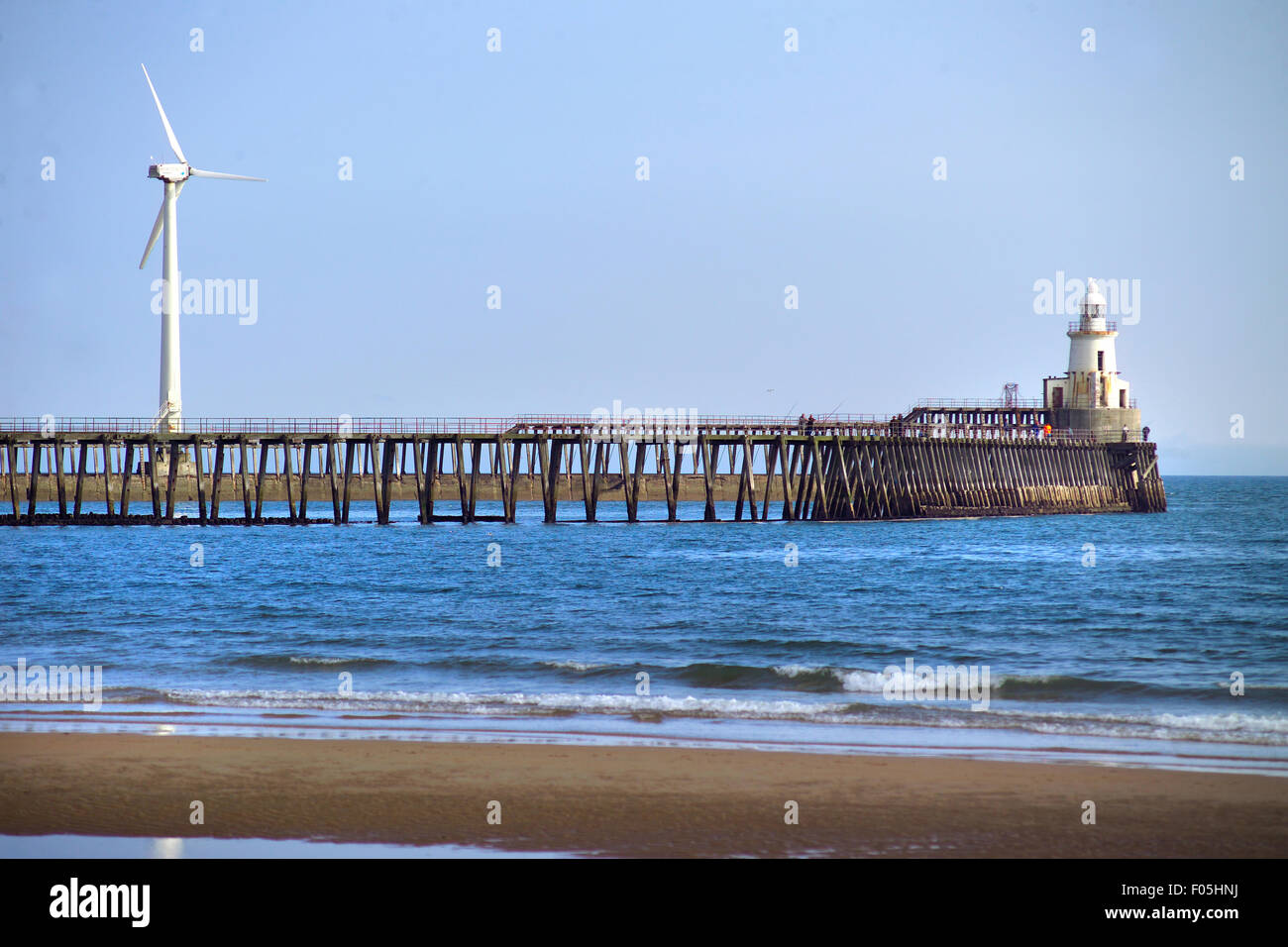 Wind turbine, Blyth, Northumberland Stock Photo - Alamy
