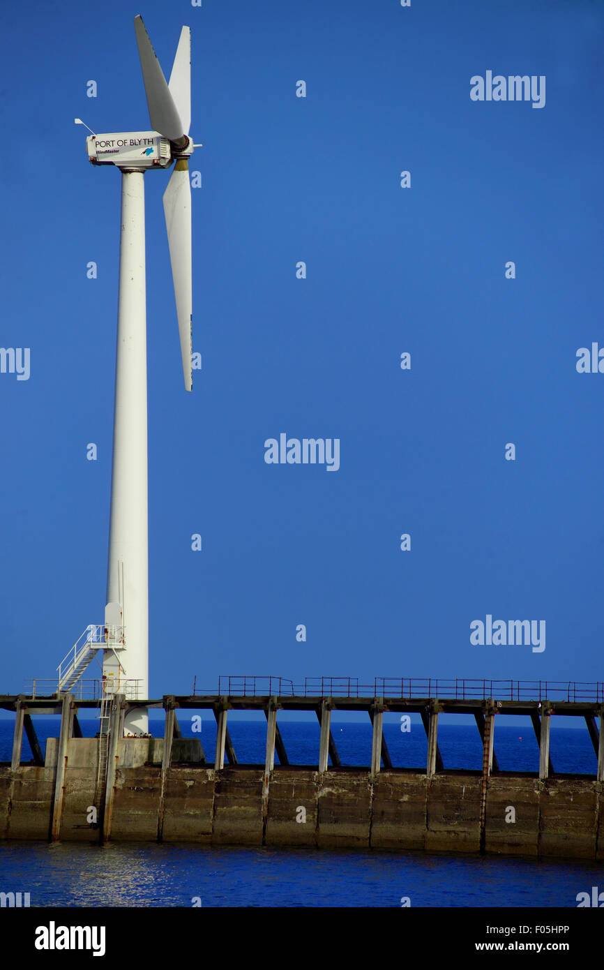 Wind turbine , Blyth, Northumberland Stock Photo - Alamy