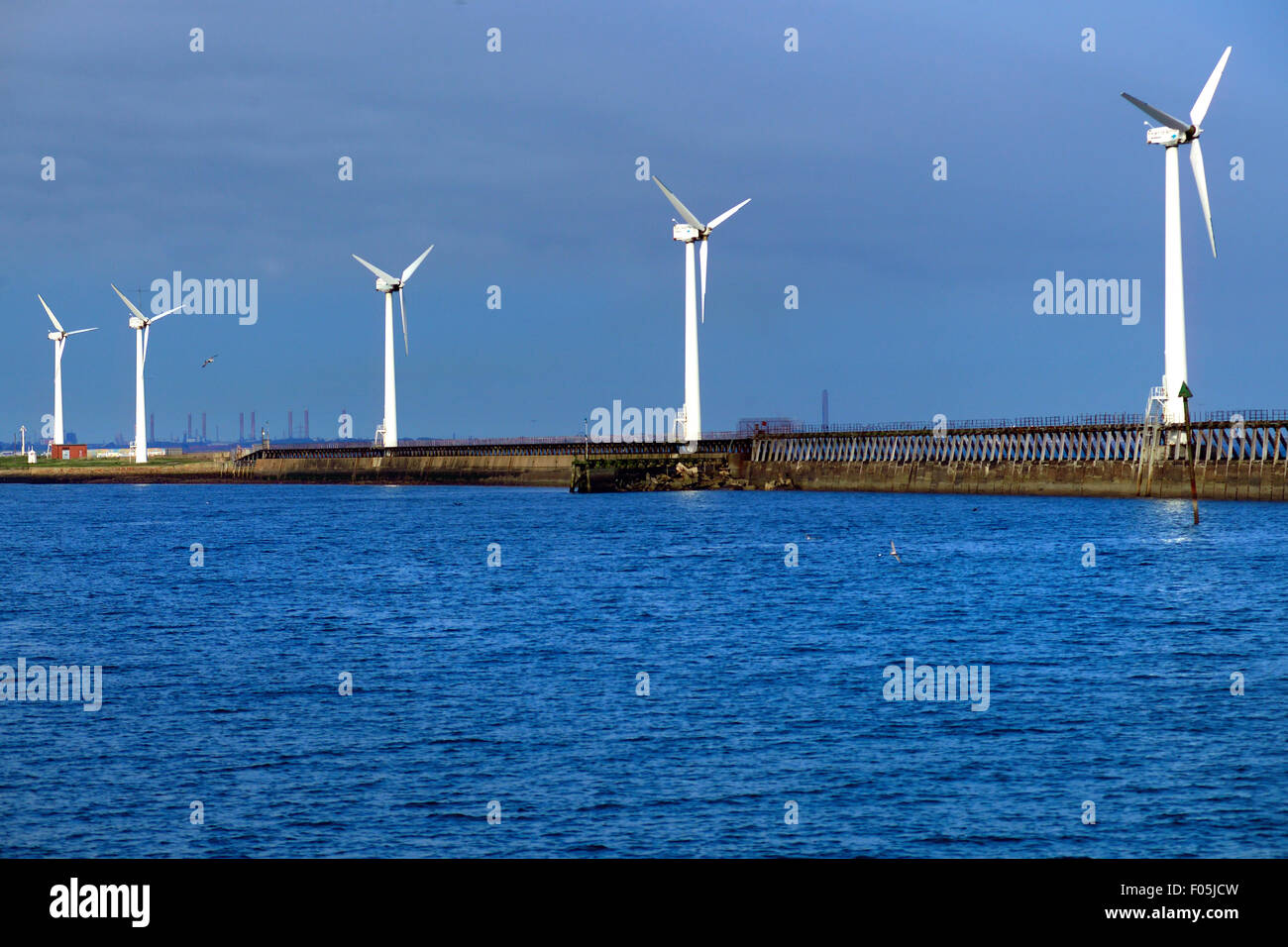 Wind turbines, Blyth, Northumberland Stock Photo - Alamy