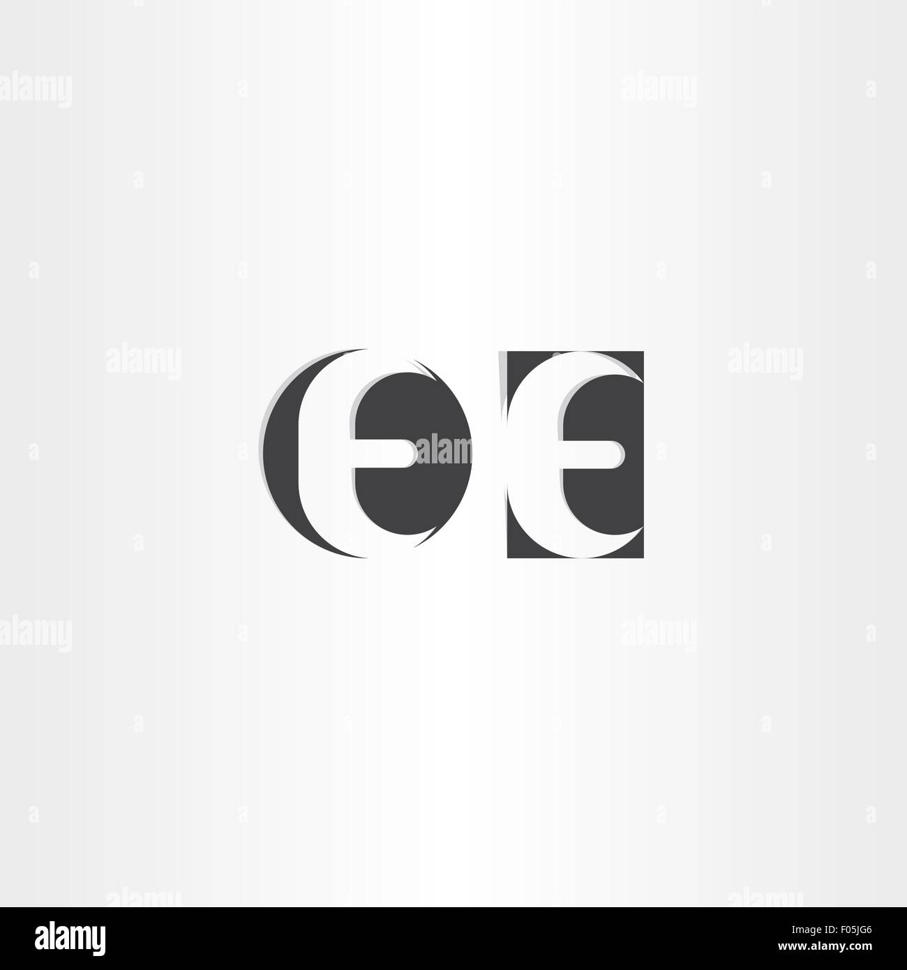 black letter e icons logotype design Stock Vector Image & Art - Alamy