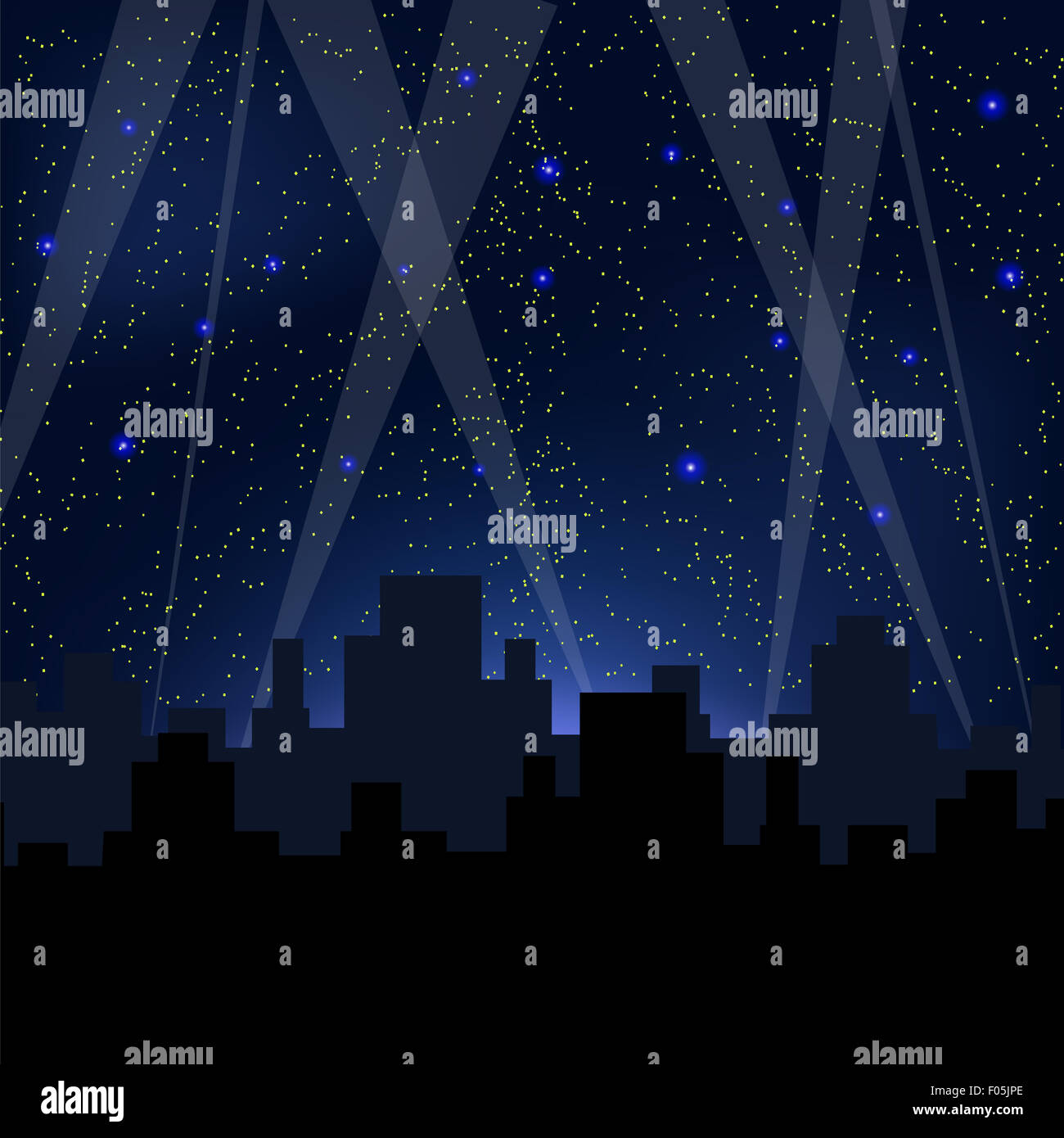 Starry Night Blue Sky Stock Photo - Alamy