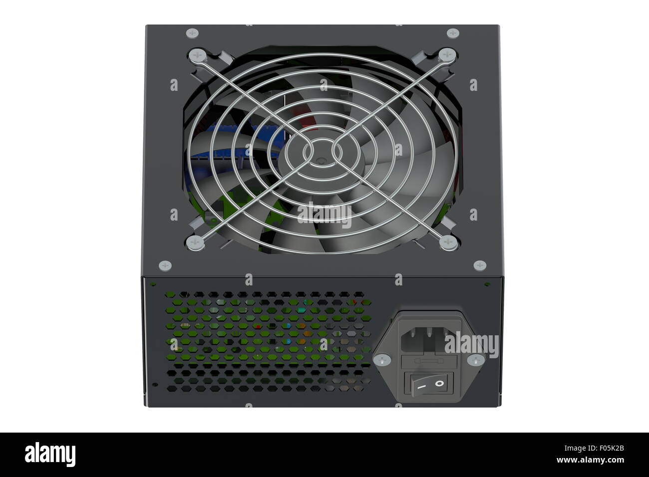 Black Power Supply Unit isolated on white background Stock Photo - Alamy