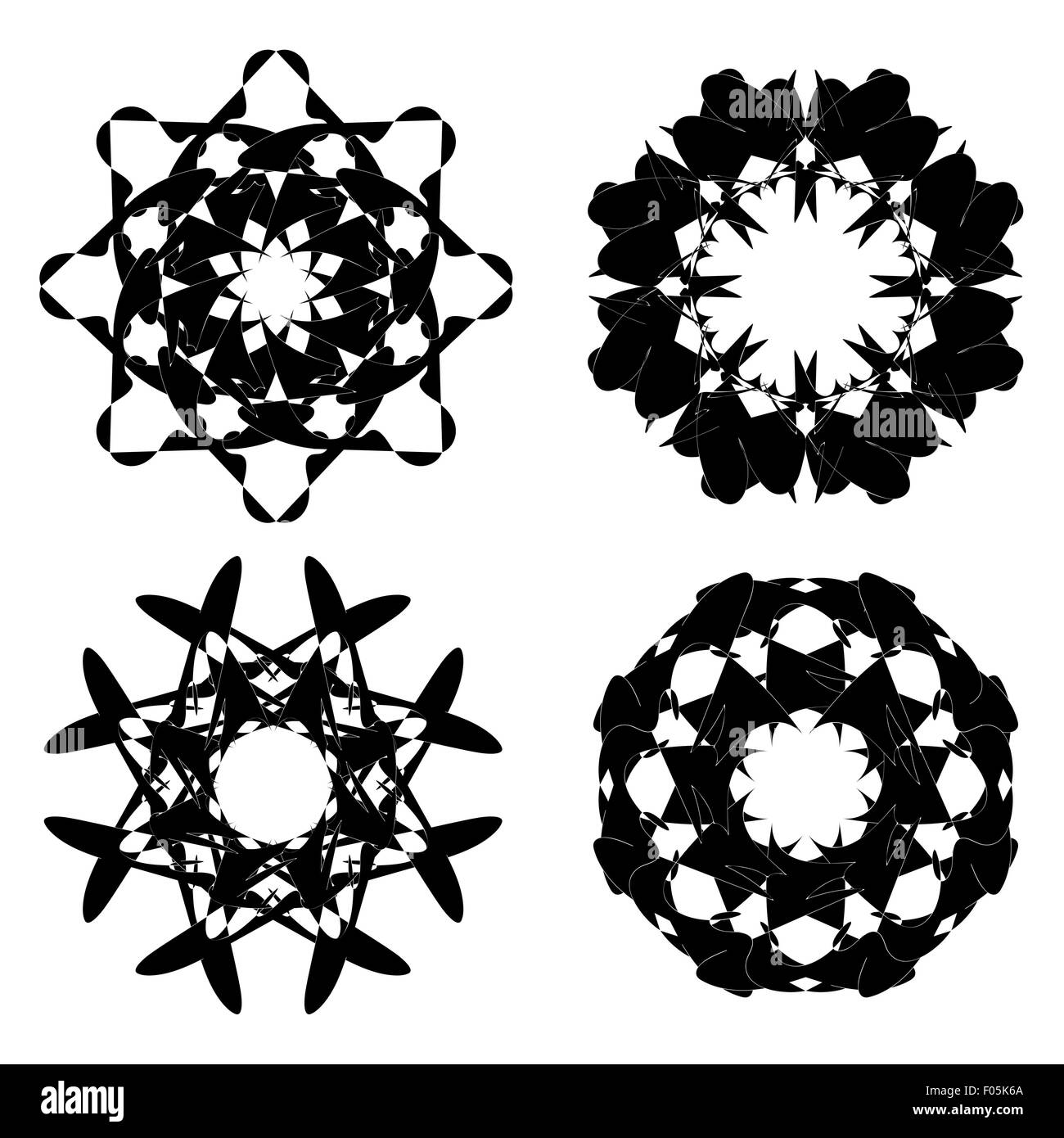 Abstract Black Ornaments Stock Photo - Alamy