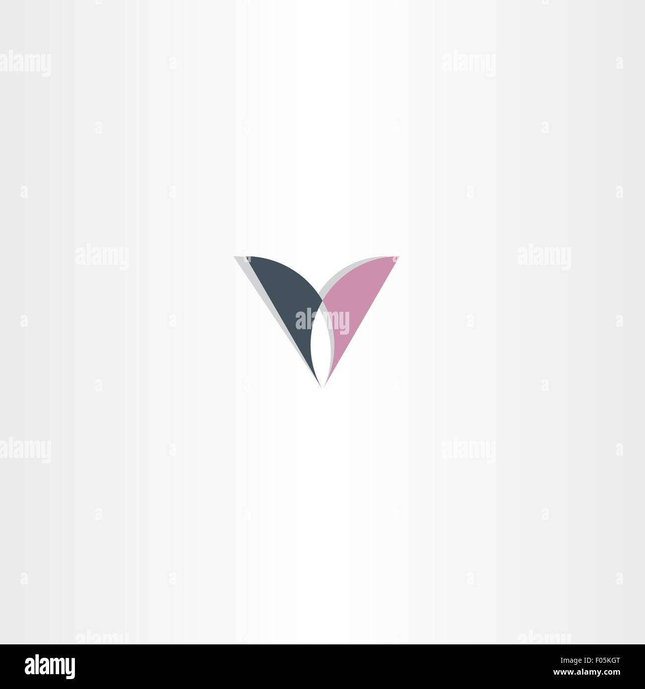 black purple letter v logo vector design icon symbol Stock Vector Image ...