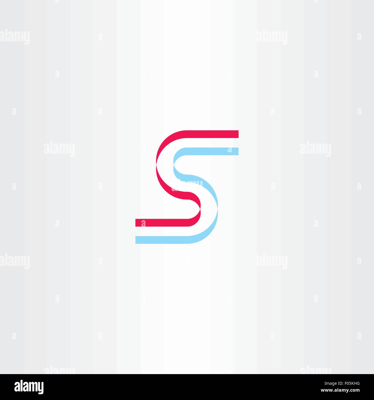 blue red stylized icon letter s logo design Stock Vector Image & Art ...
