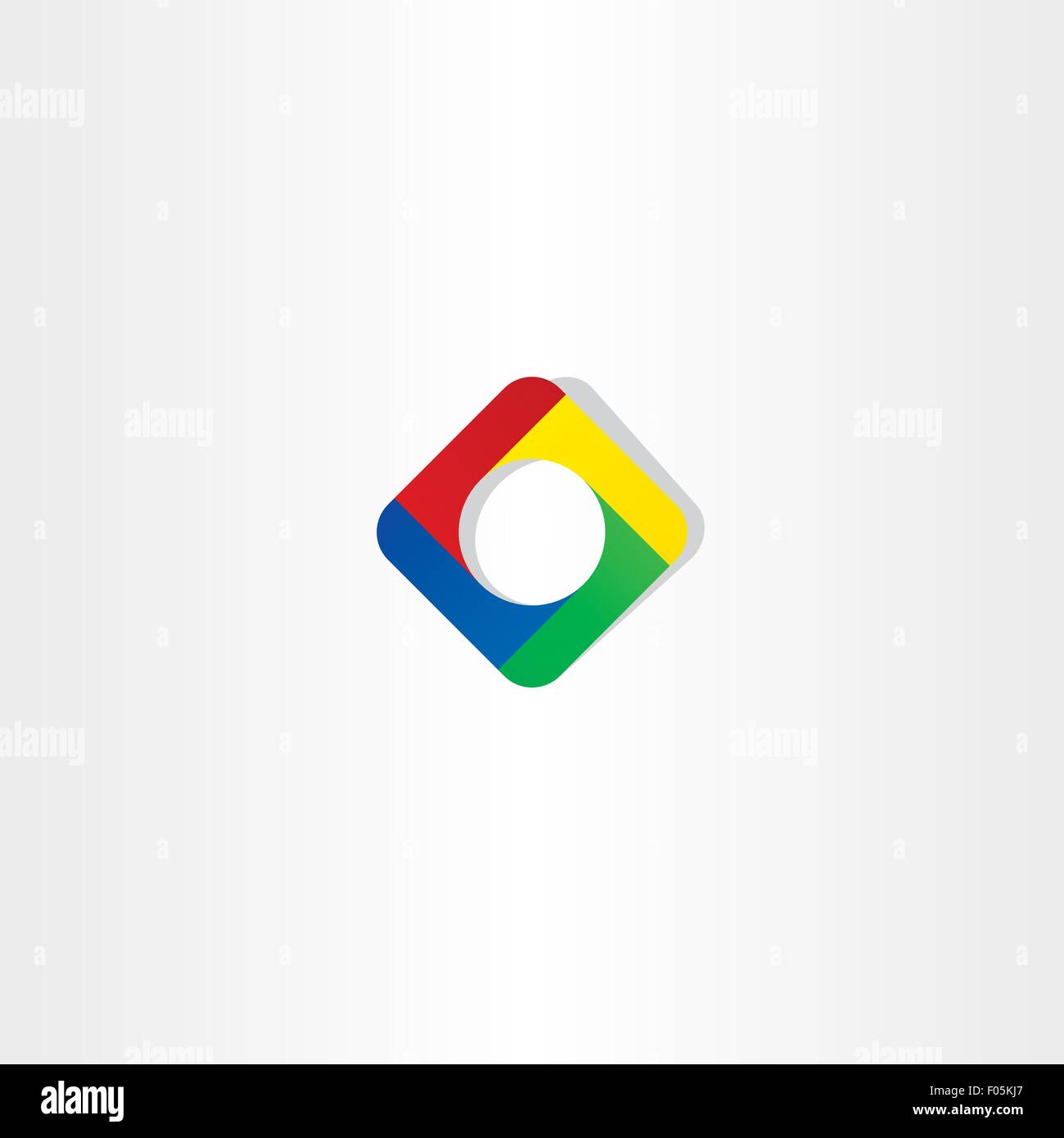 circle in square abstract color business logo vector design Stock ...