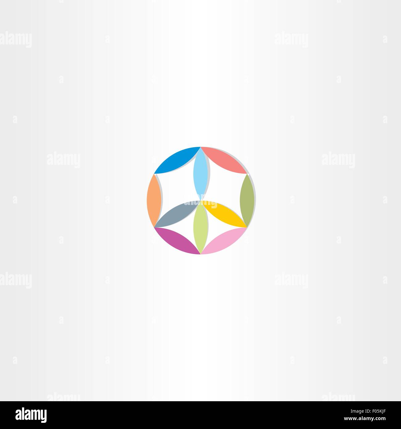 colorful circle abstract peace symbol design Stock Vector Image & Art ...