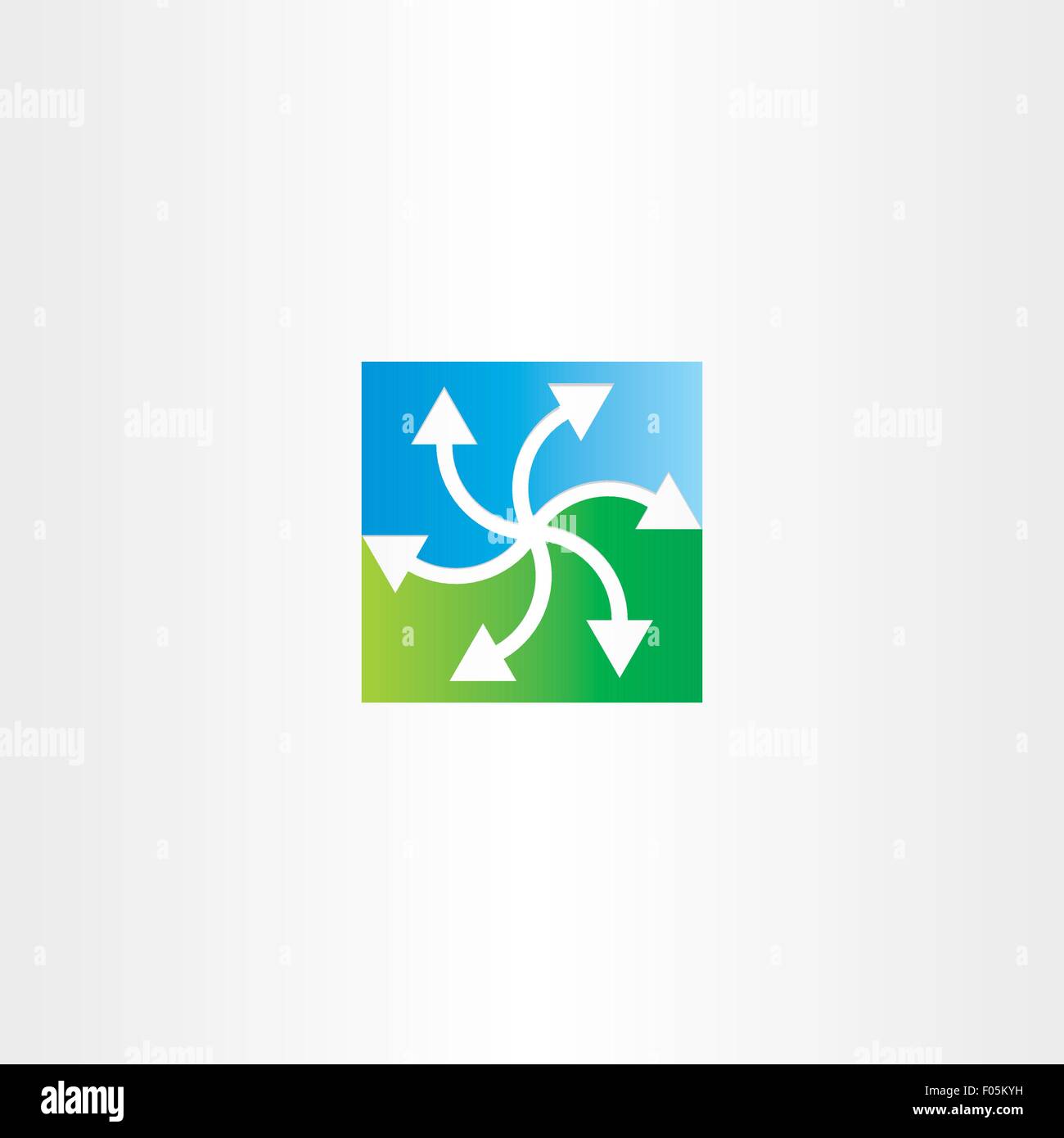 green blue arrows recycling symbol design Stock Vector Image & Art - Alamy