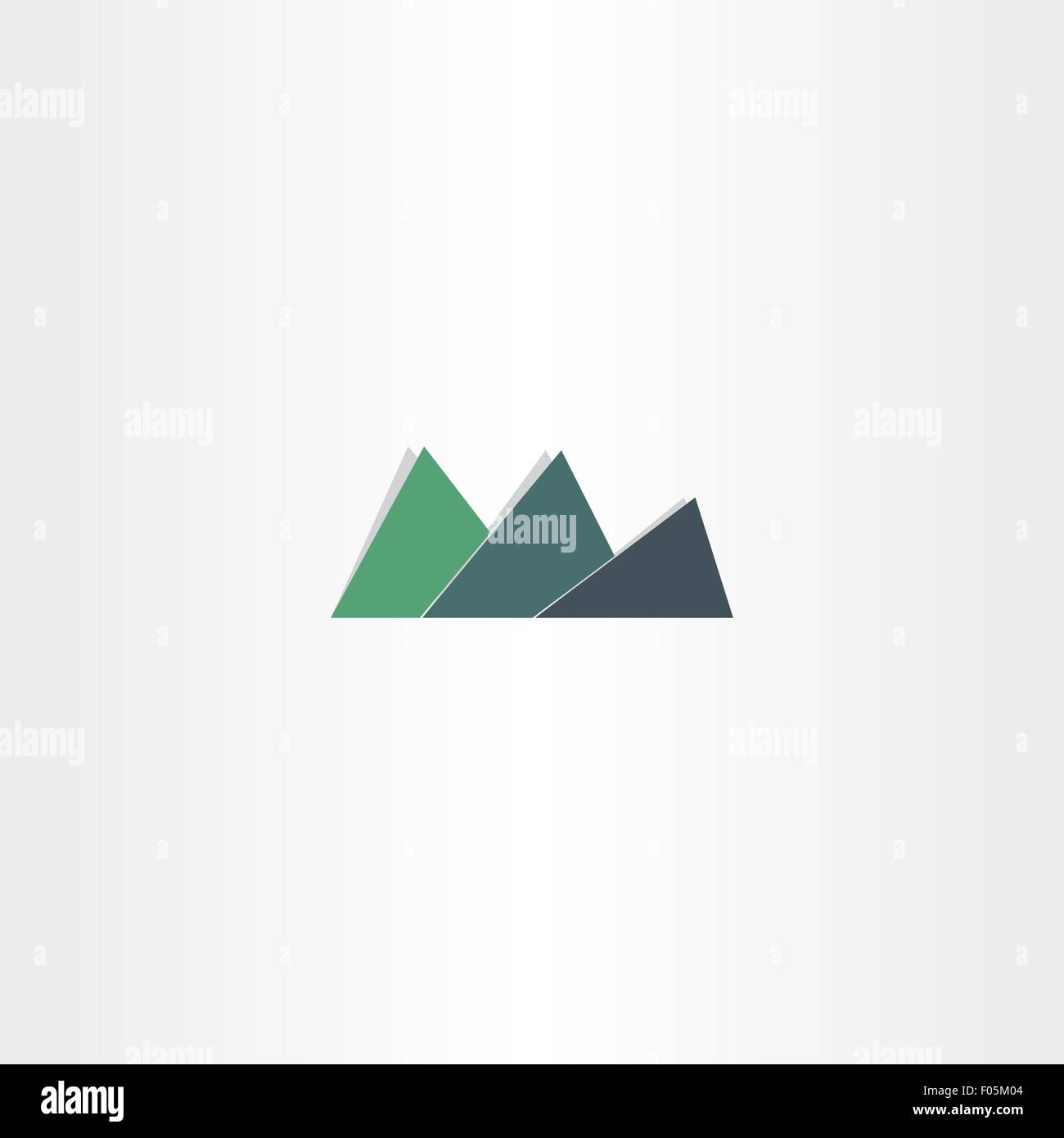 green mountain icon abstract logo design element Stock Vector Image ...