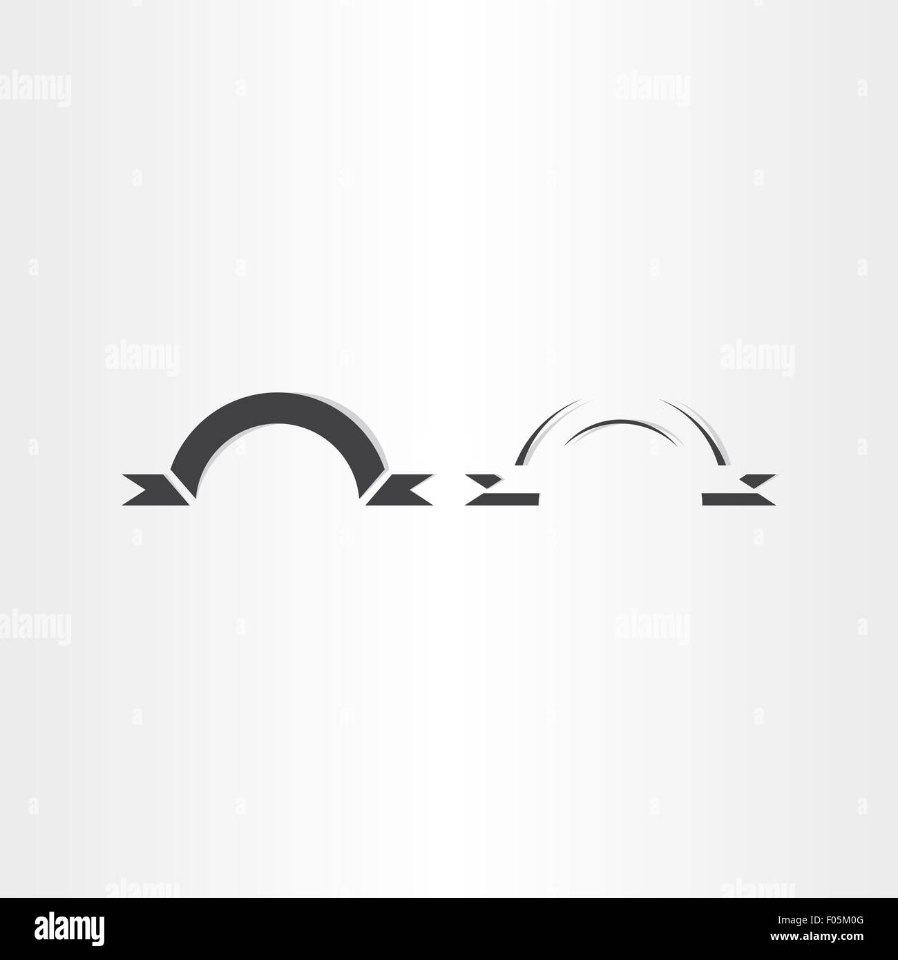 half circle old ribbon banner vector design Stock Vector Image & Art ...