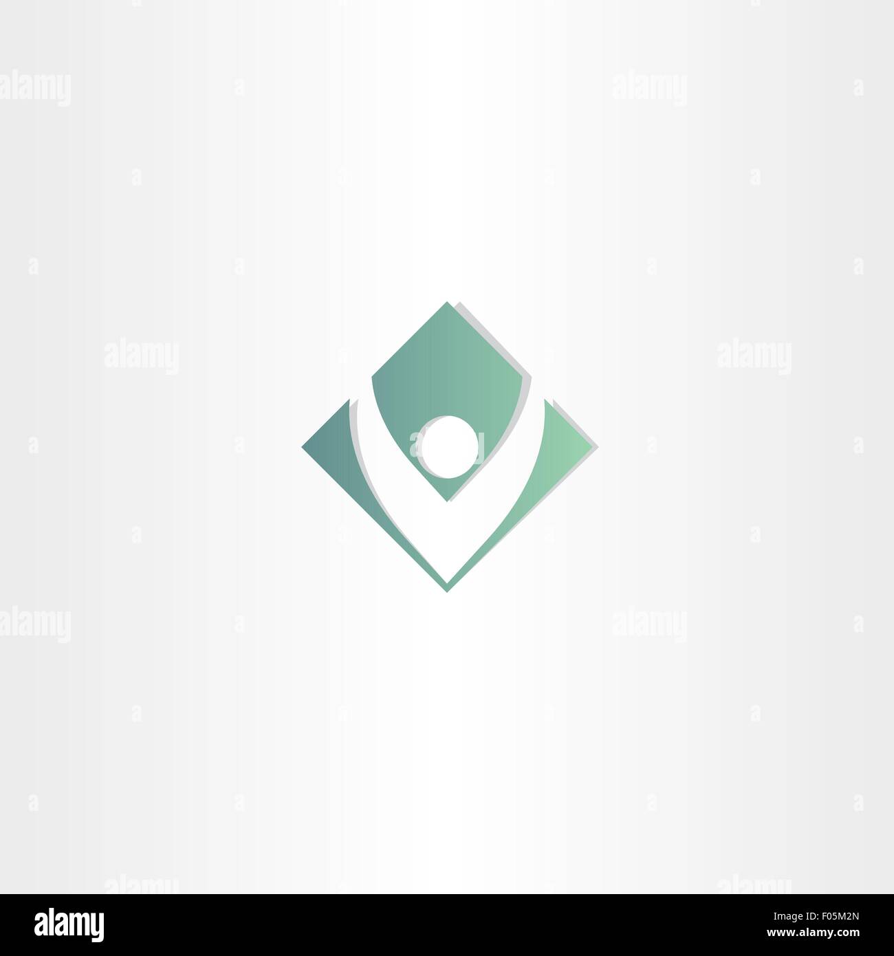 letter v man green square symbol design Stock Vector Image & Art - Alamy