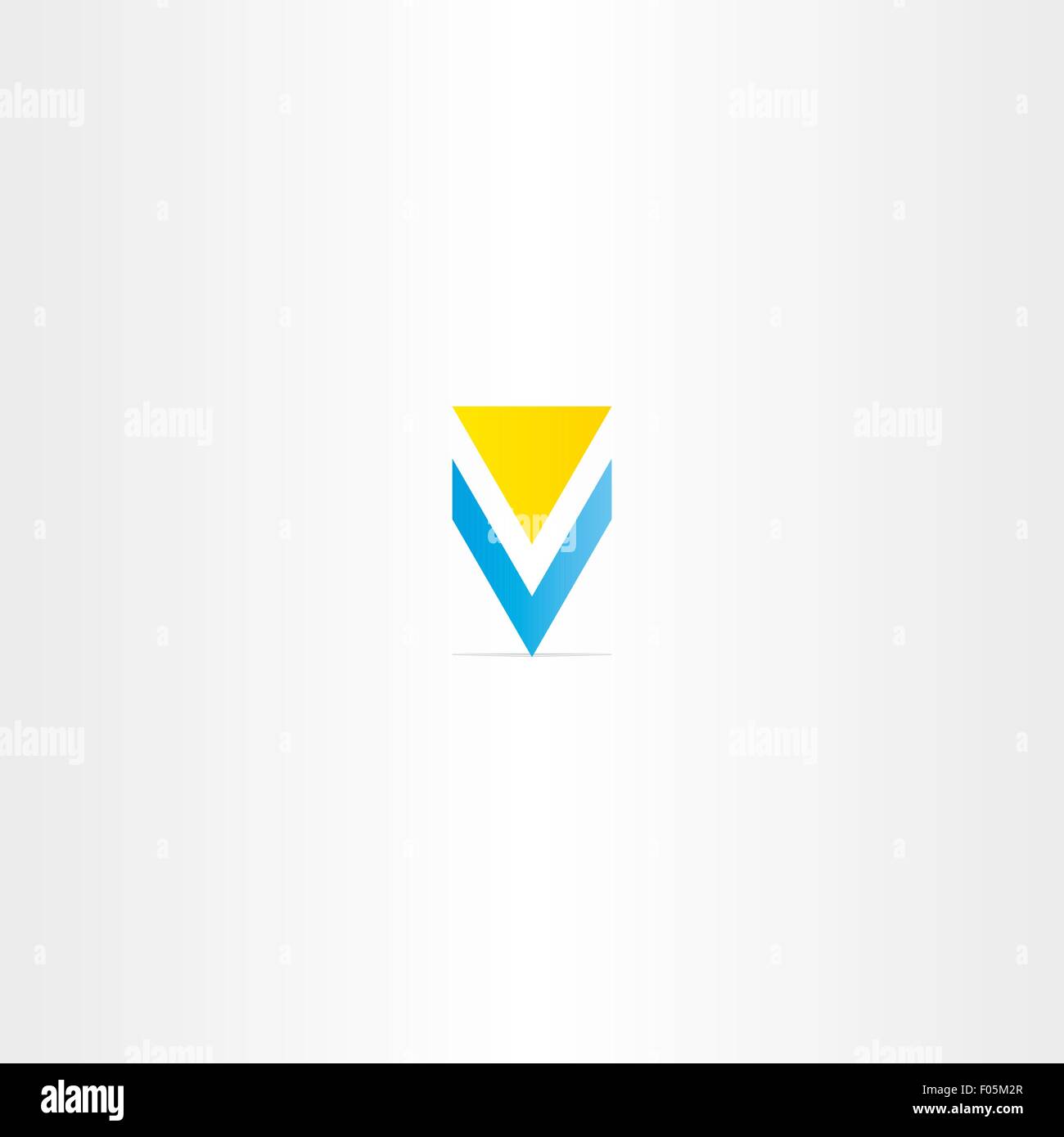 letter v yellow blue logo design element Stock Vector Image & Art - Alamy
