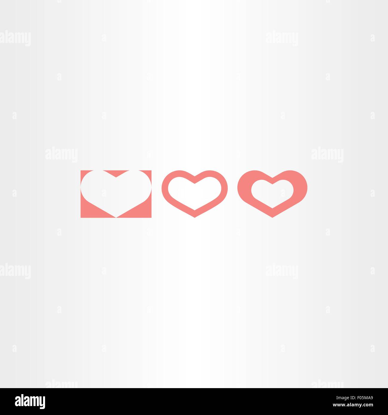 Heart shape symbols Stock Vector Images - Alamy