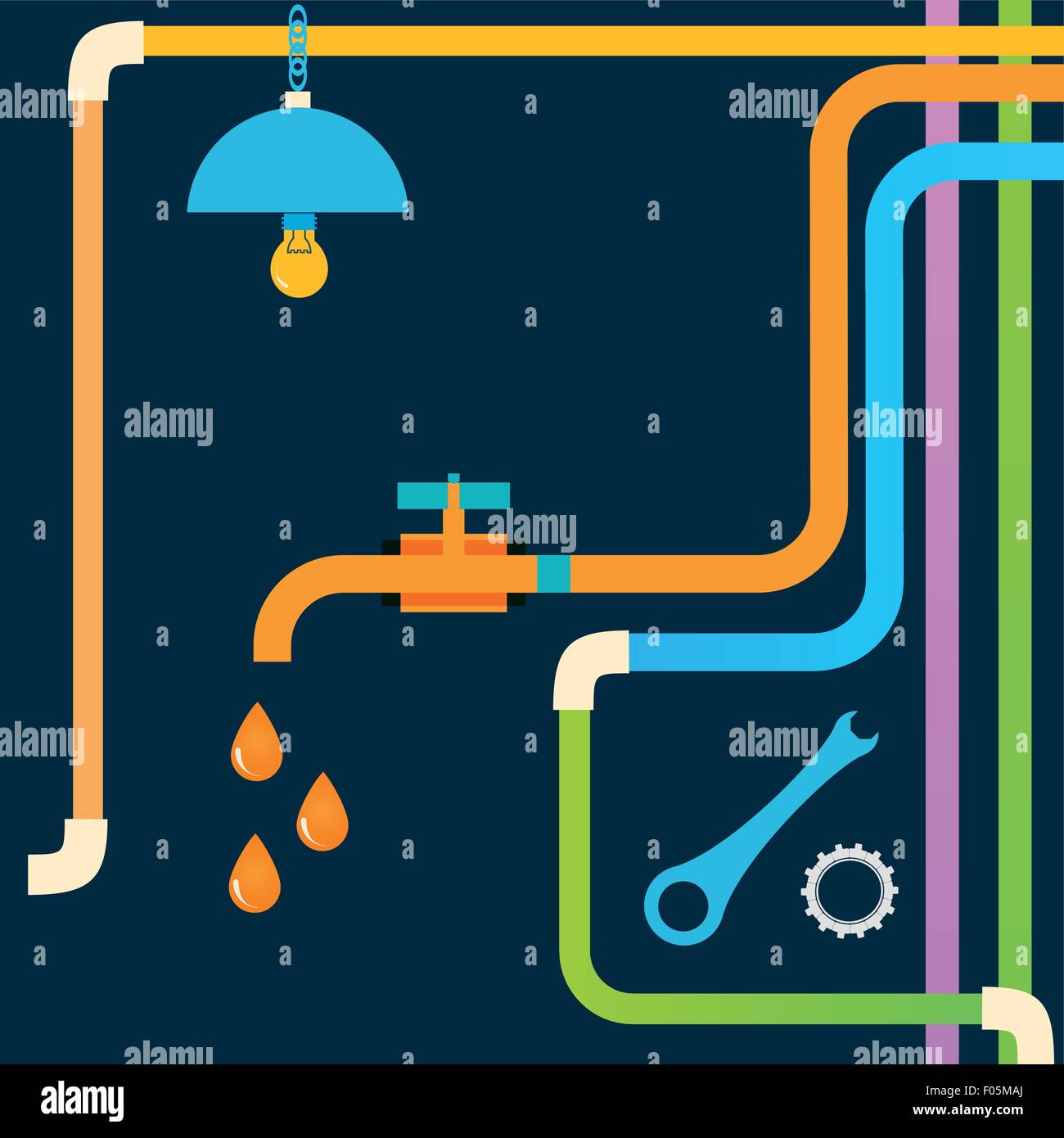 Stock plumbing. concept design eps Stock Vector Image & Art - Alamy