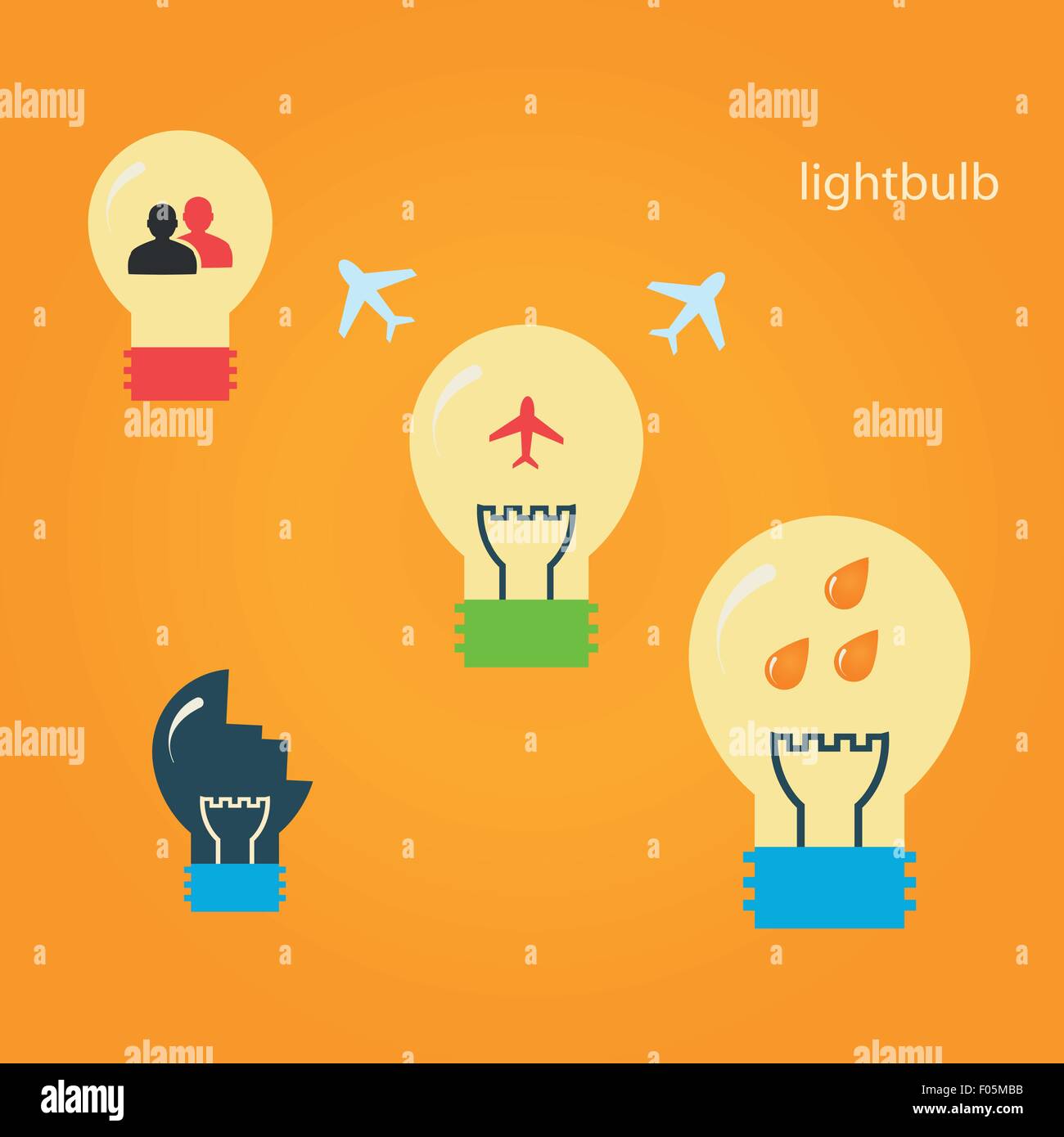Old light bulbs Stock Vector Images - Alamy