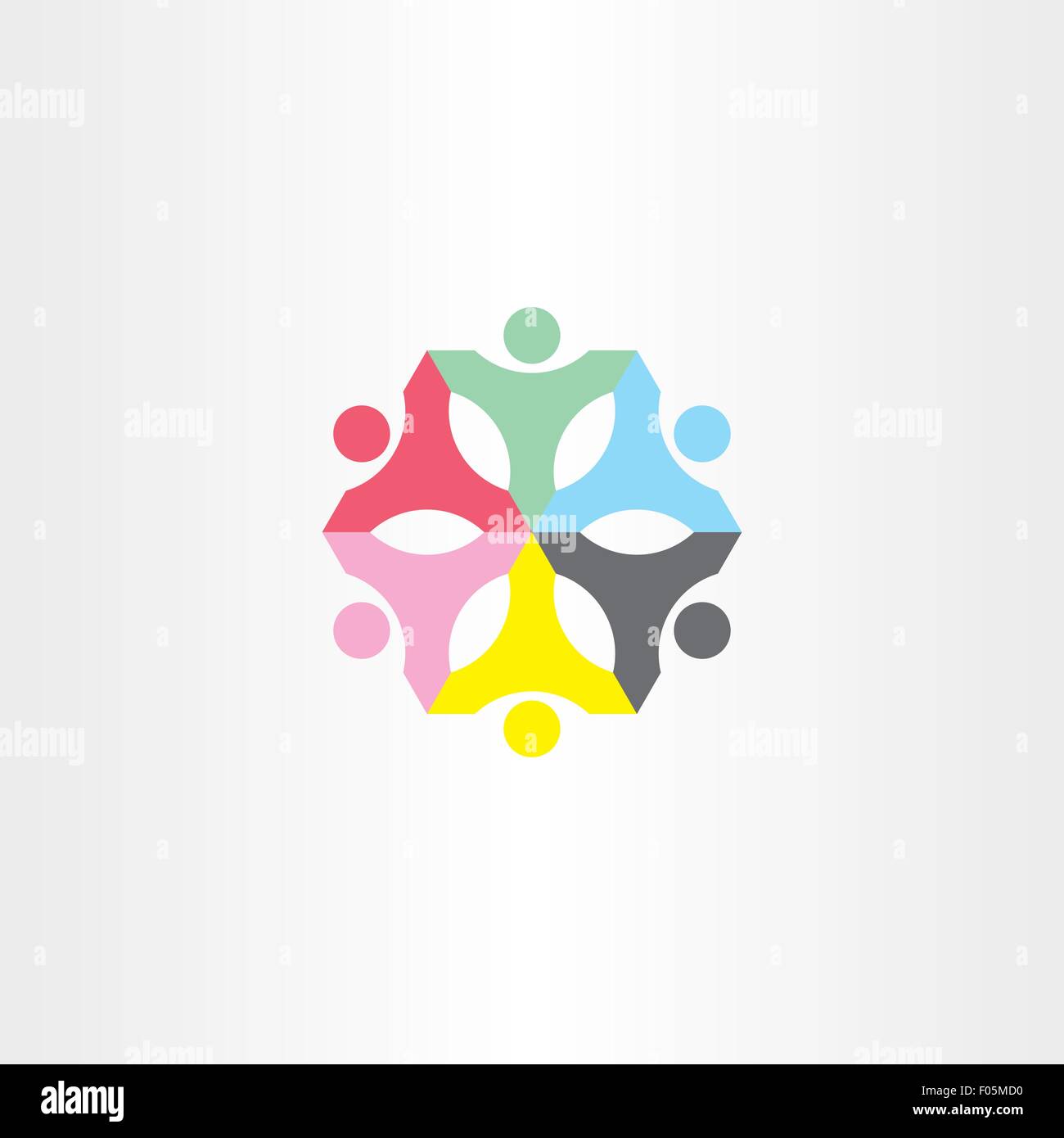 people teamwork color sign logo design Stock Vector Image & Art - Alamy