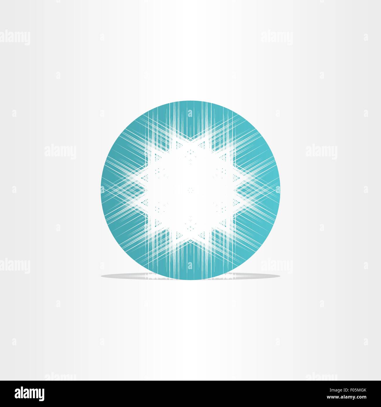 turquoise star abstract circle background design Stock Vector Image ...