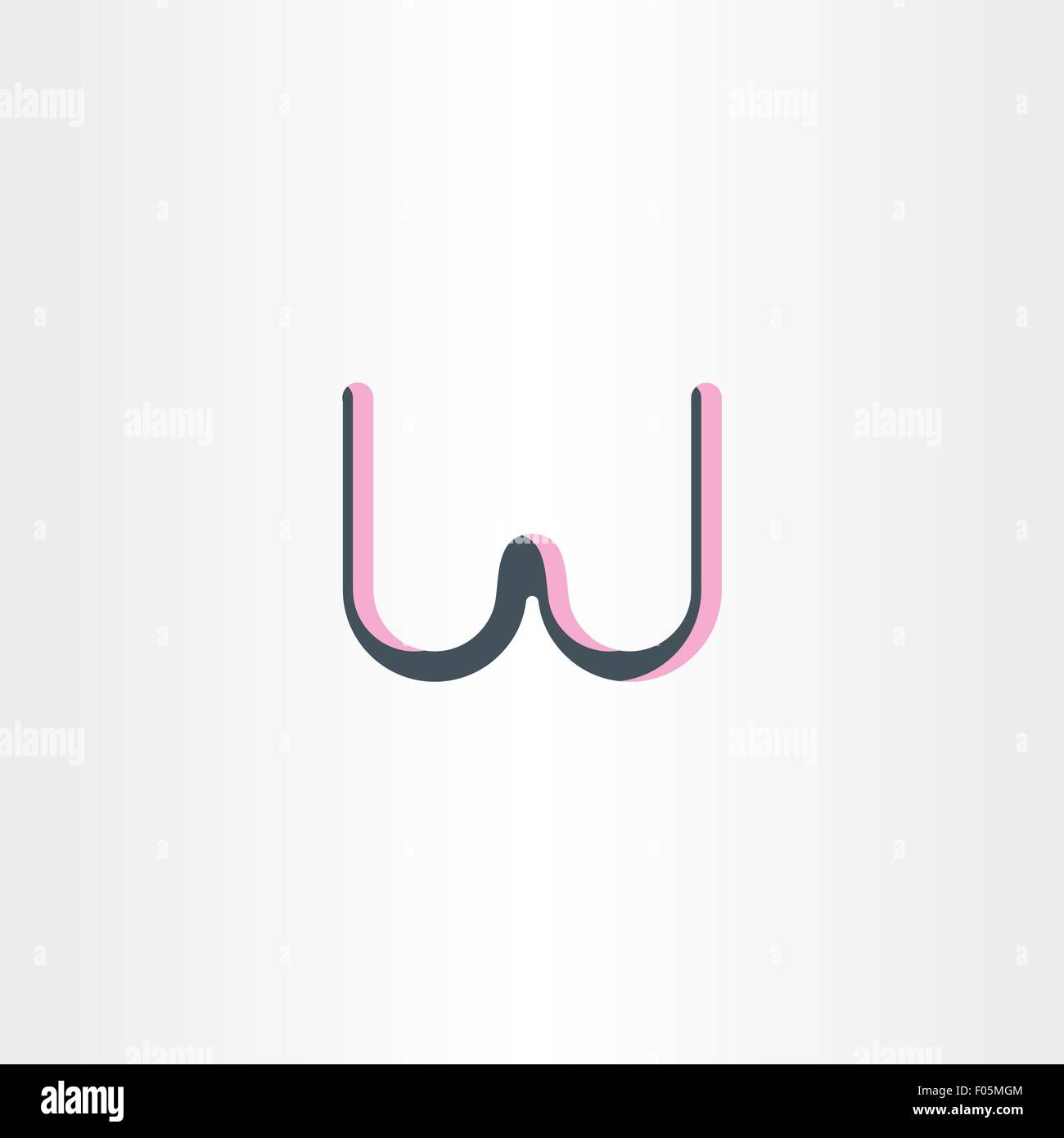 twisted logotype letter w symbol design Stock Vector Image & Art - Alamy
