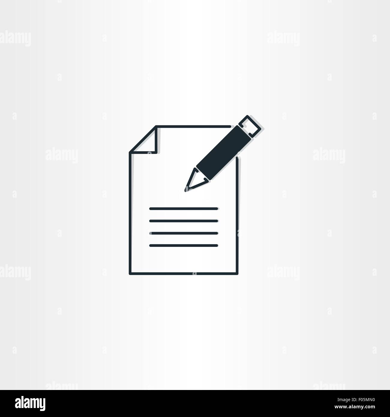 Pen and pad paper Stock Vector Images - Alamy