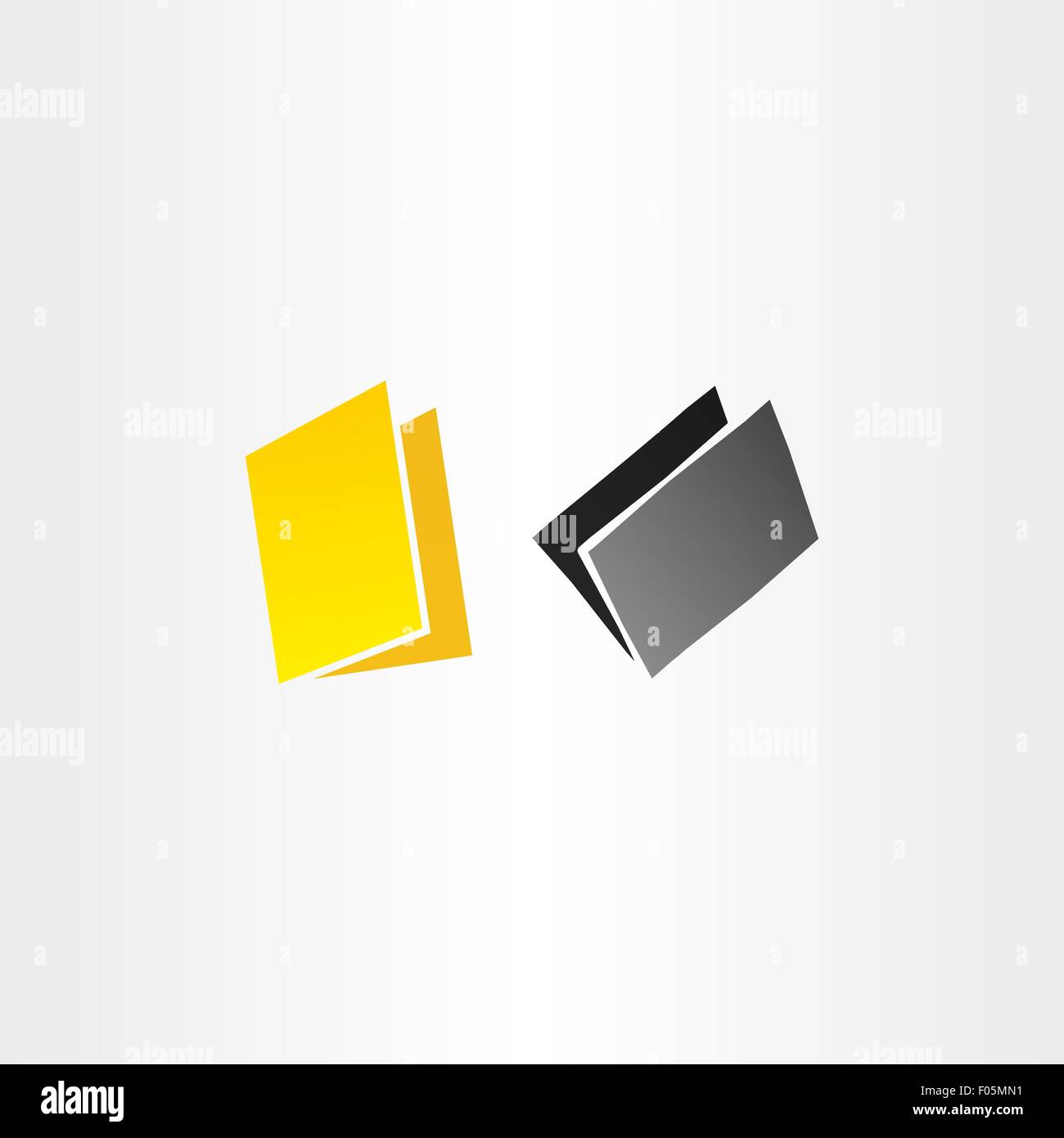 yellow and black folders vector icons design office Stock Vector Image ...