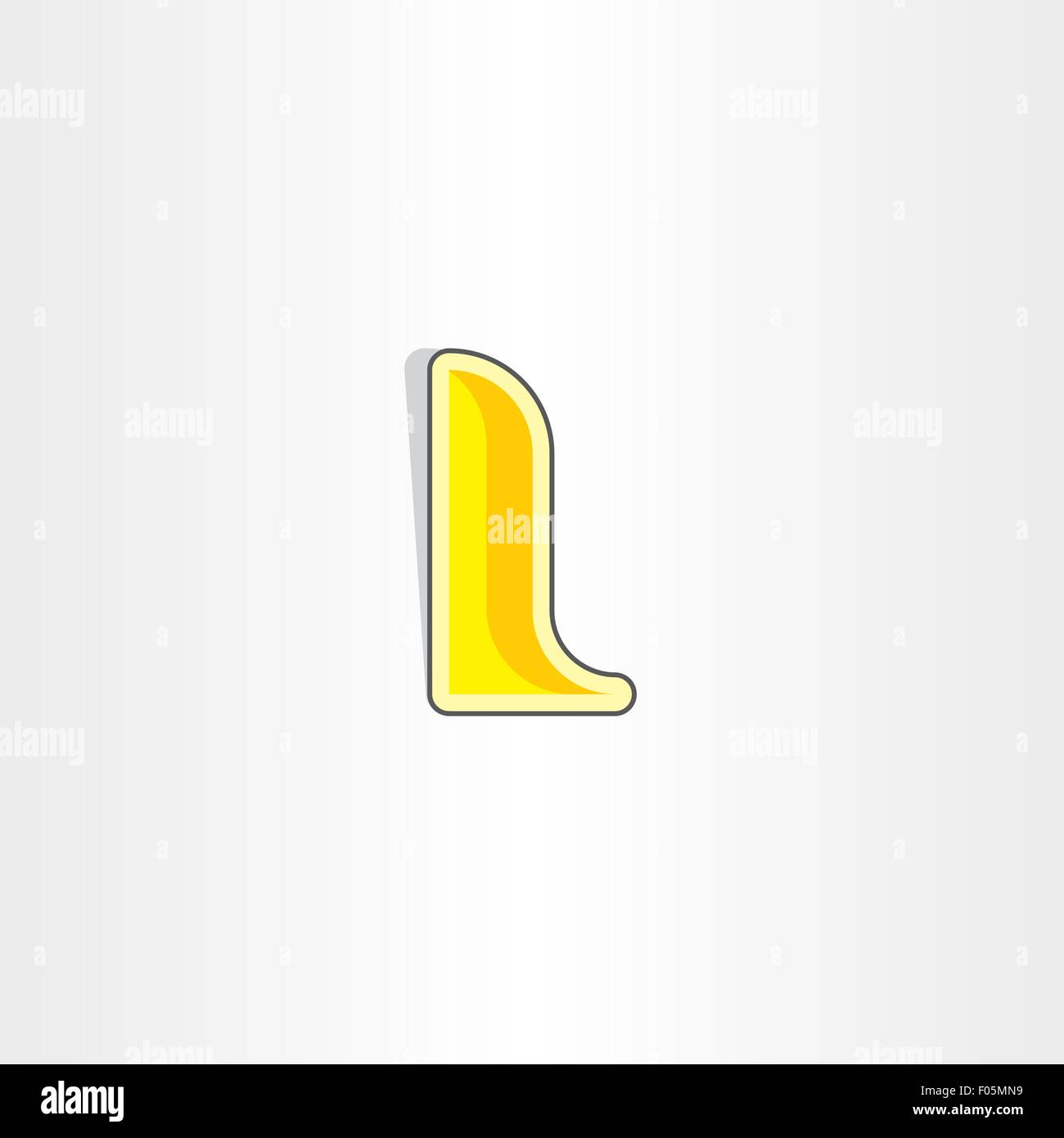 yellow letter l icon design element Stock Vector Image & Art - Alamy