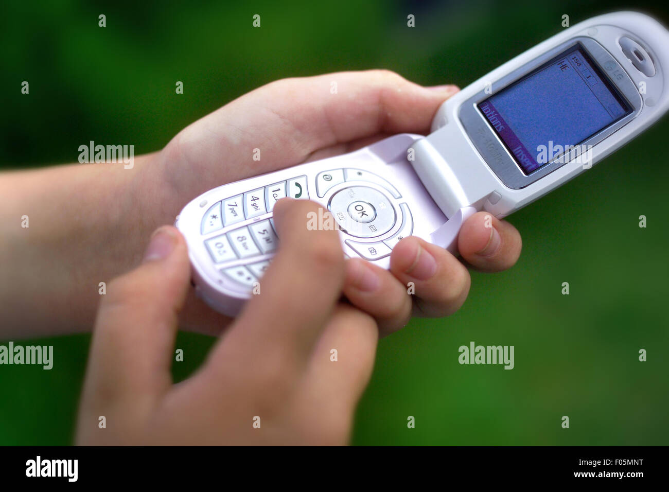 Dialing a mobile phone / Cellphone Stock Photo - Alamy