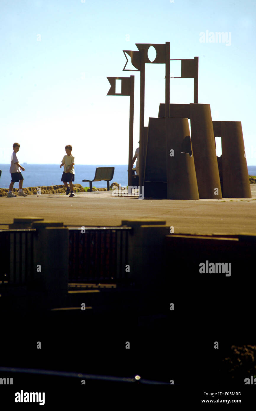 `Sandcastles` scupltures by Richard Broderick on Whitley Bay promenade ...