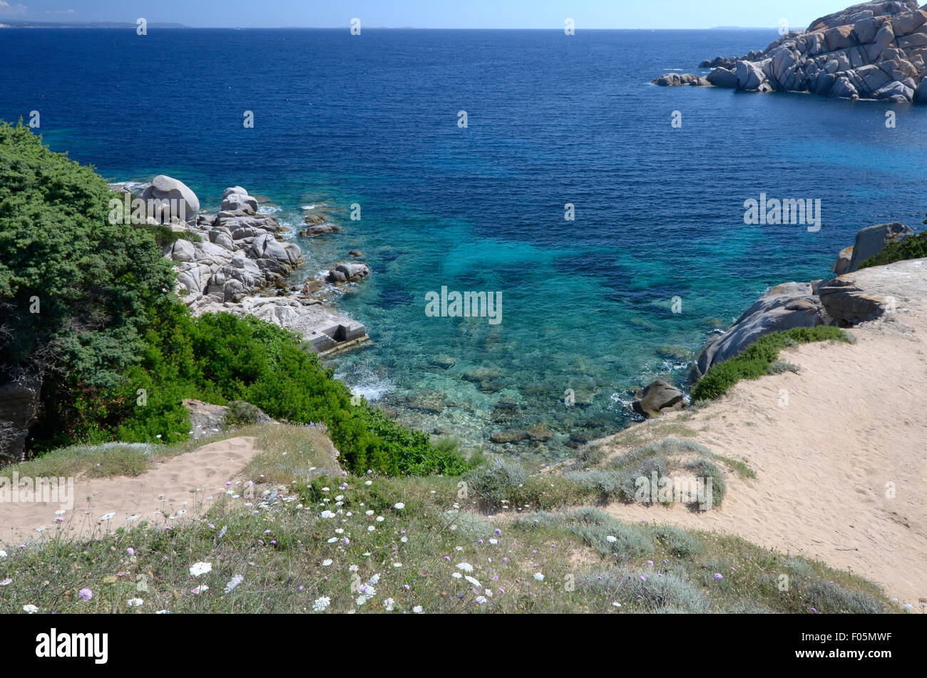 Sardinia,Italy: view of Cala Spinosa in Capo Testa Stock Photo - Alamy