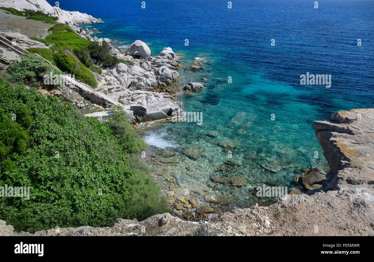 Sardinia,Italy: view of Cala Spinosa in Capo Testa Stock Photo - Alamy