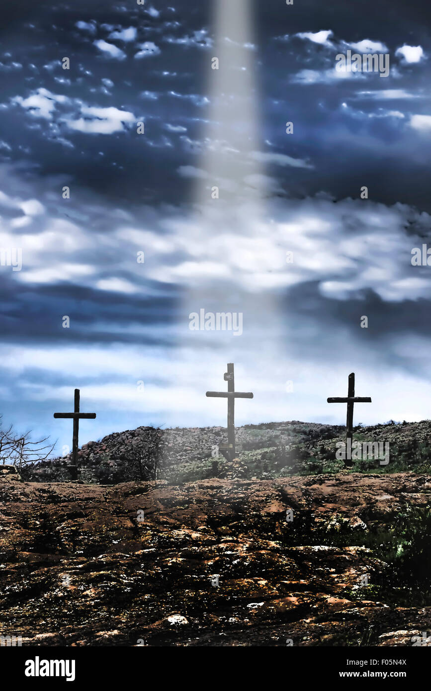 Old rugged cross hi-res stock photography and images - Alamy