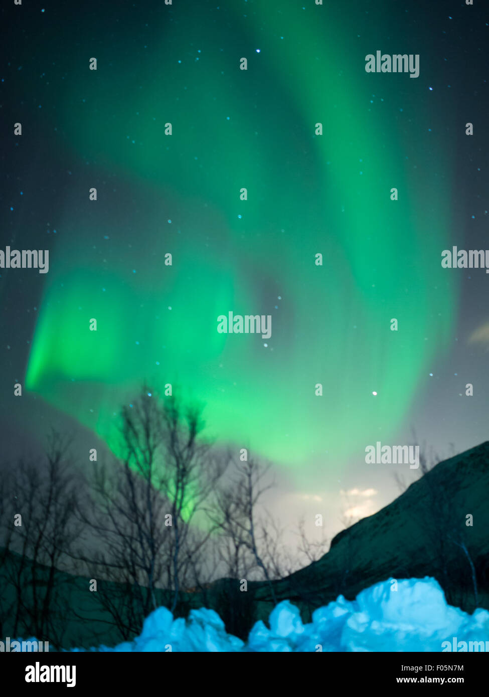 Aurora borealis also known as northern lights displayed in the arctic ...
