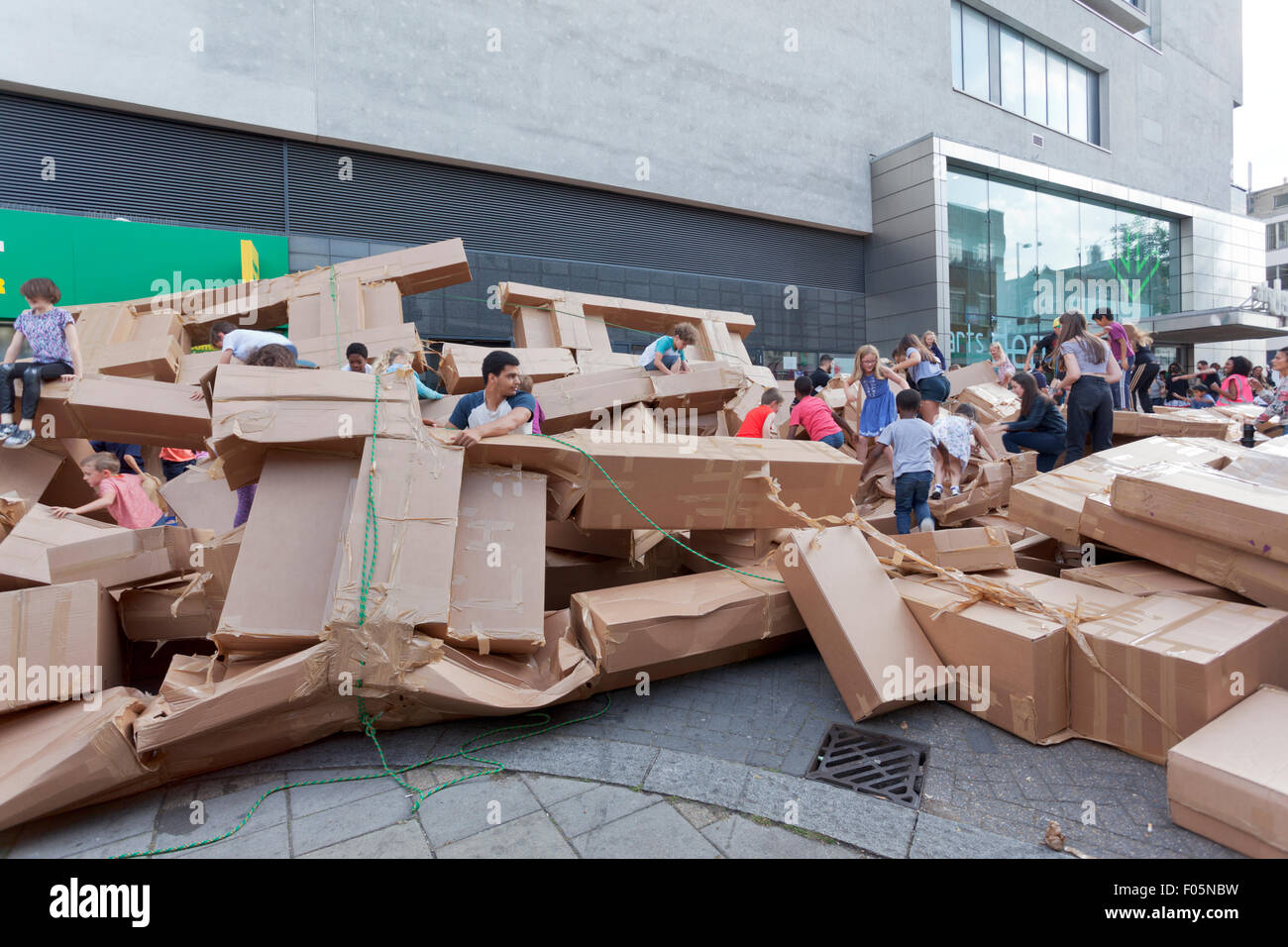 London, UK. 7th Aug, 2015. The People's Tower is a 14 meter high ...