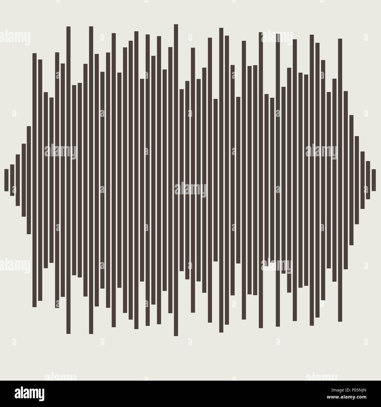 Vector sound waves set. Audio equalizer technology, pulse musical ...