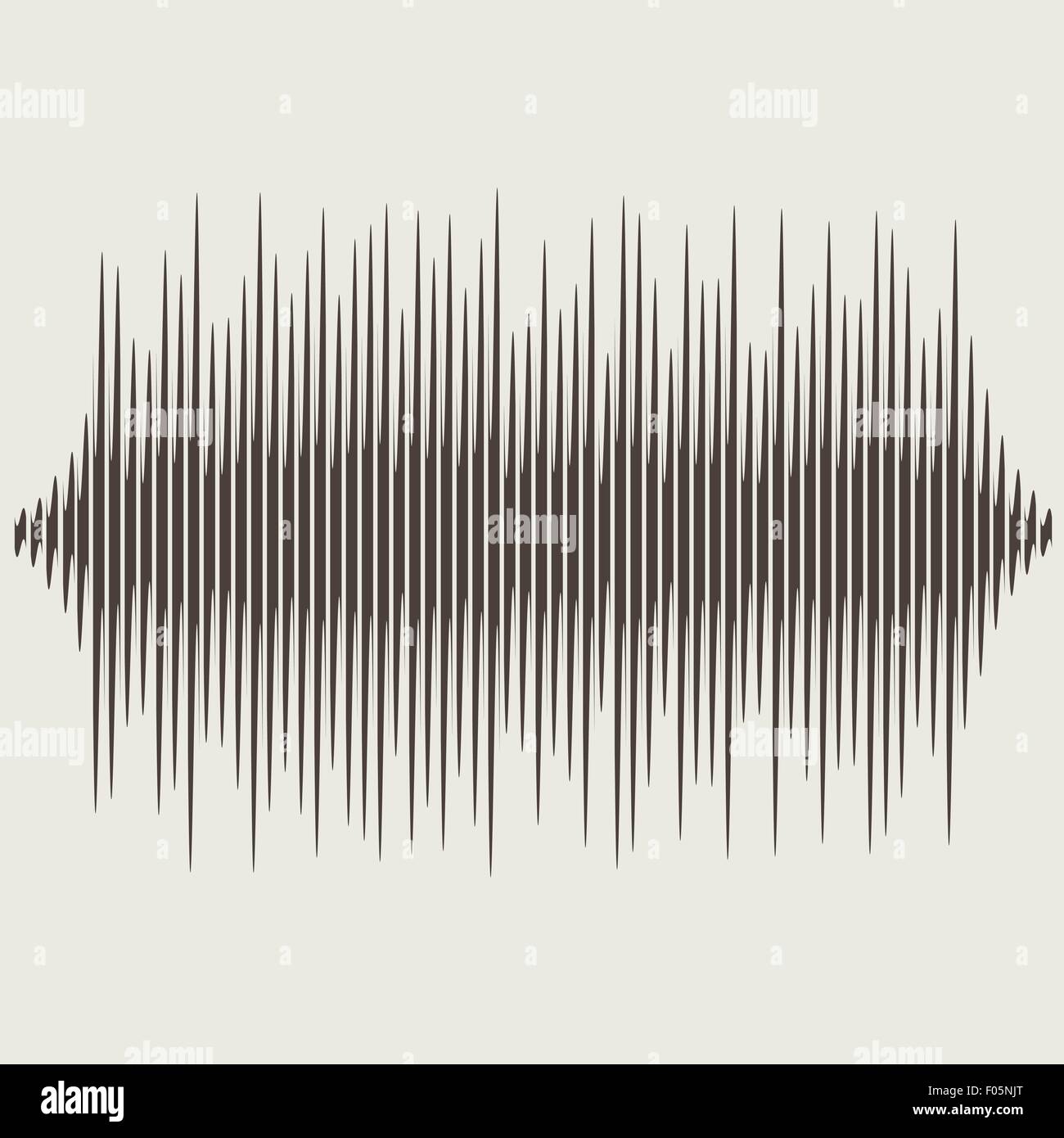 Vector sound waves set. Audio equalizer technology, pulse musical ...