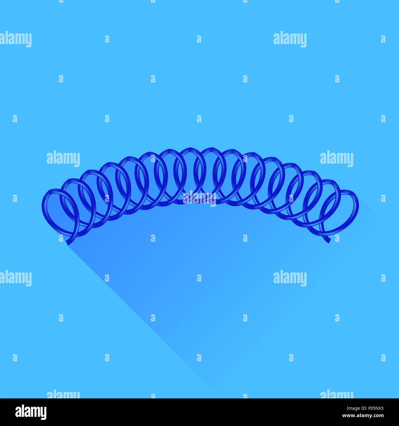 Blue spring coil elastic hi-res stock photography and images - Alamy