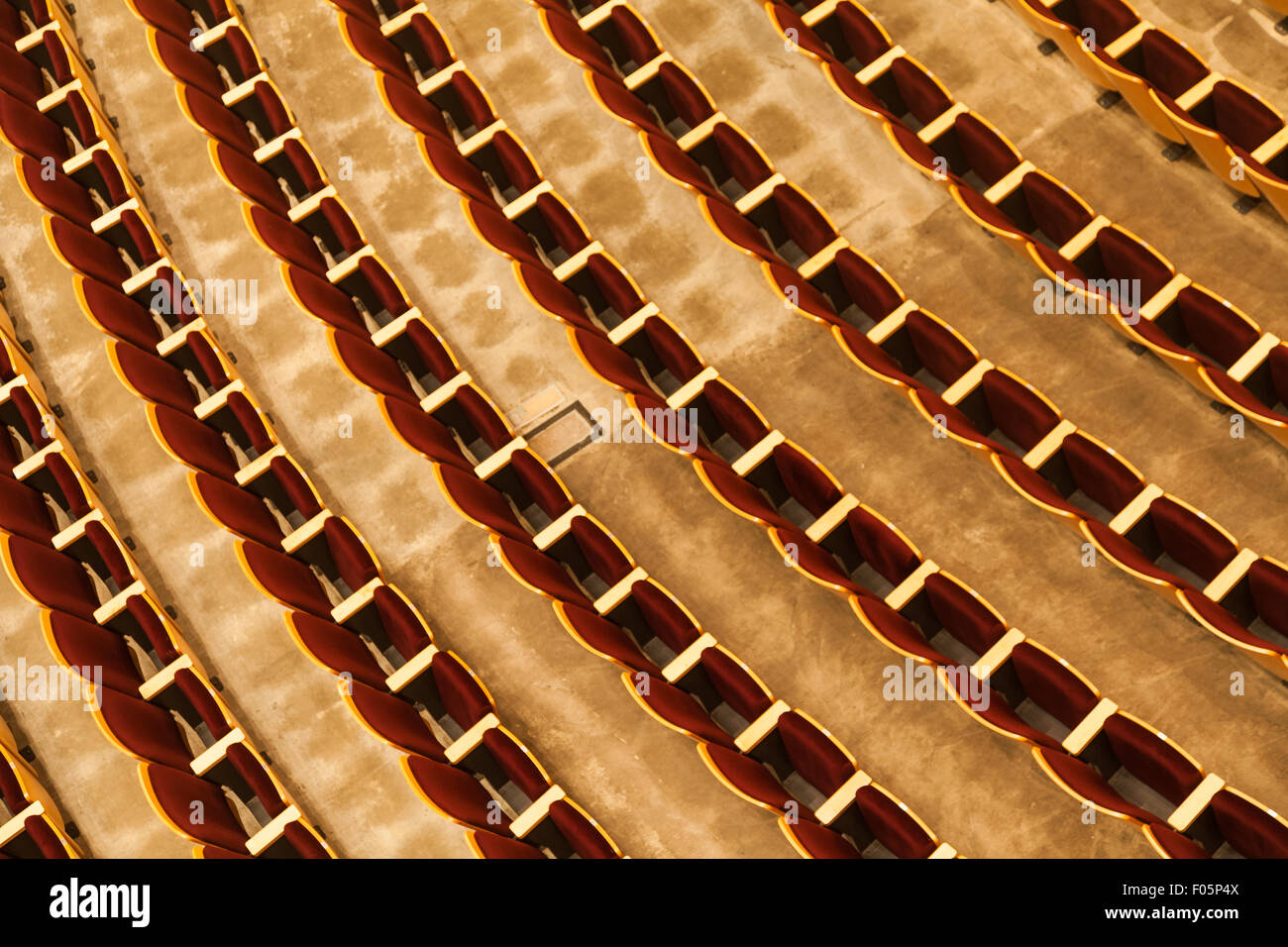 Abstract array of theatre seating from above in colour Stock Photo - Alamy