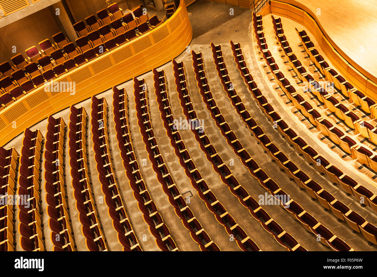 Empty rows of seating in the Chan Centre for the Performing Arts on the ...