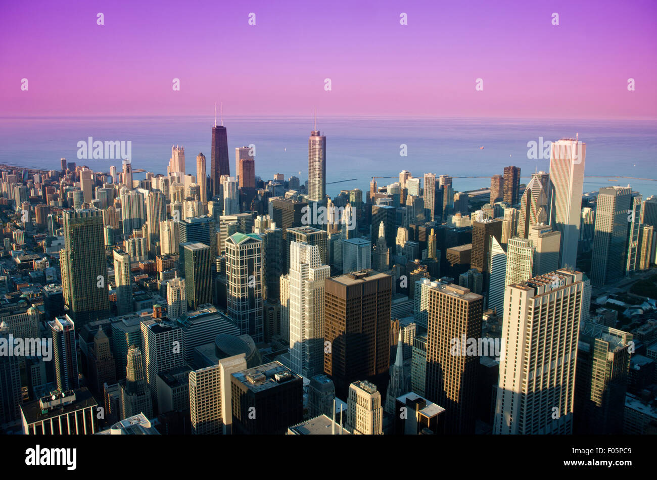 DOWNTOWN LOOP SKYLINE CHICAGO ILLINOIS USA Stock Photo - Alamy