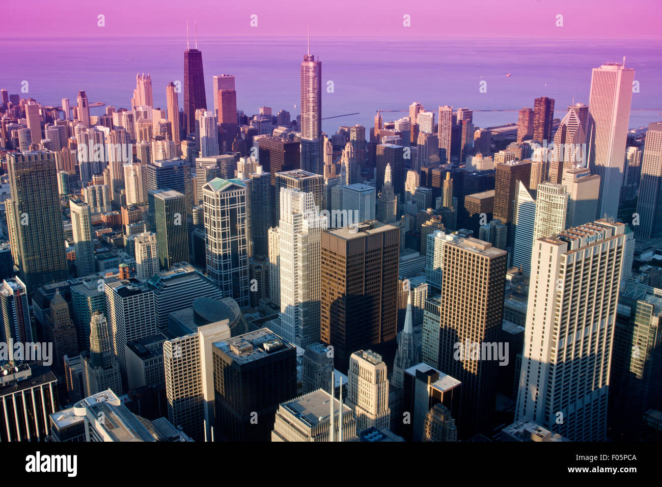 DOWNTOWN LOOP SKYLINE CHICAGO ILLINOIS USA Stock Photo - Alamy