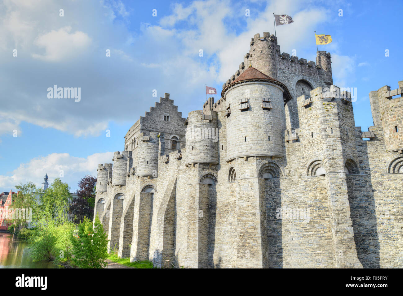 The Gravensteen is a castle in Ghent originating from the Middle Ages ...