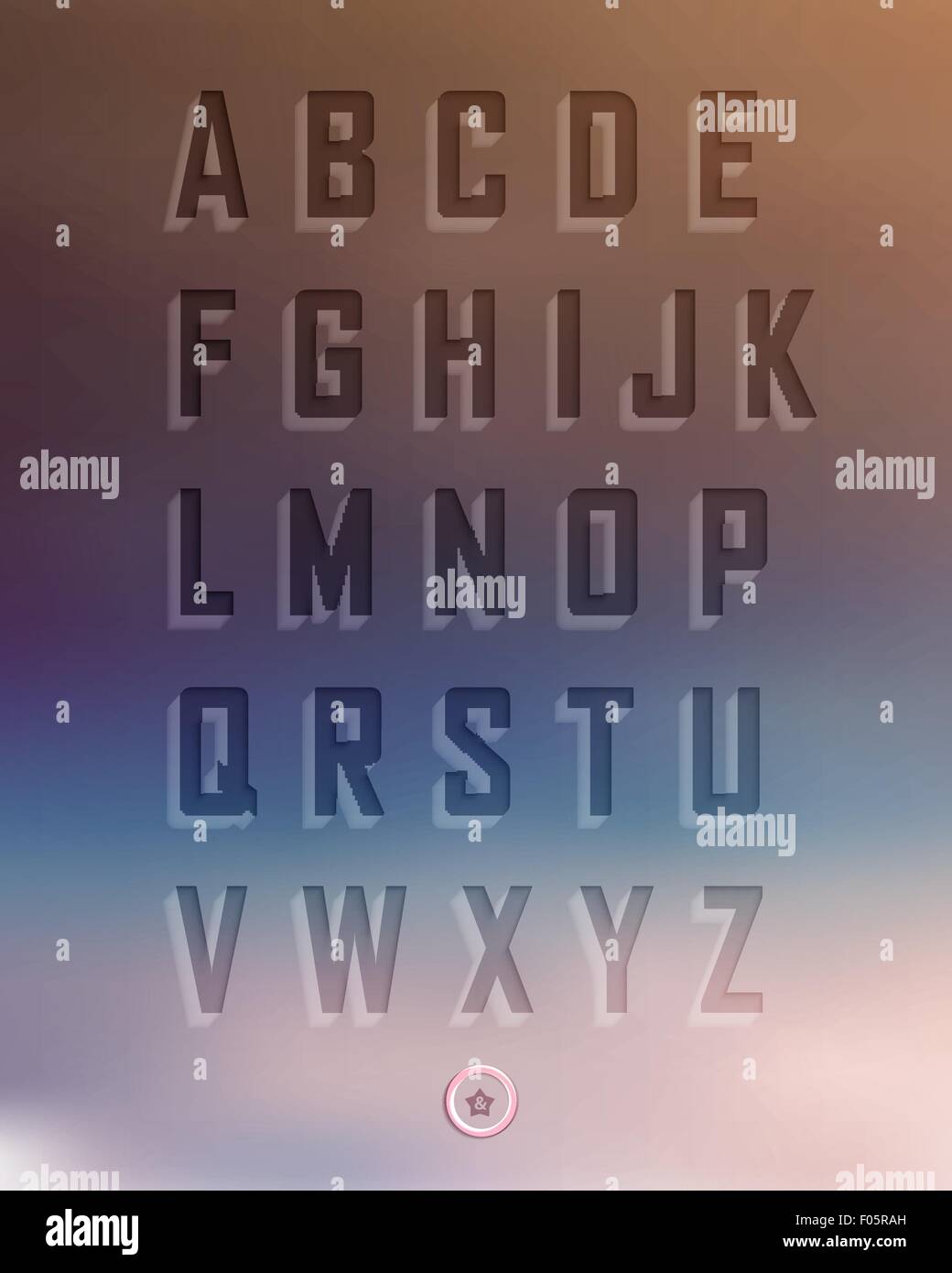 Transparent three-dimensional alphabet set Stock Vector Image & Art - Alamy