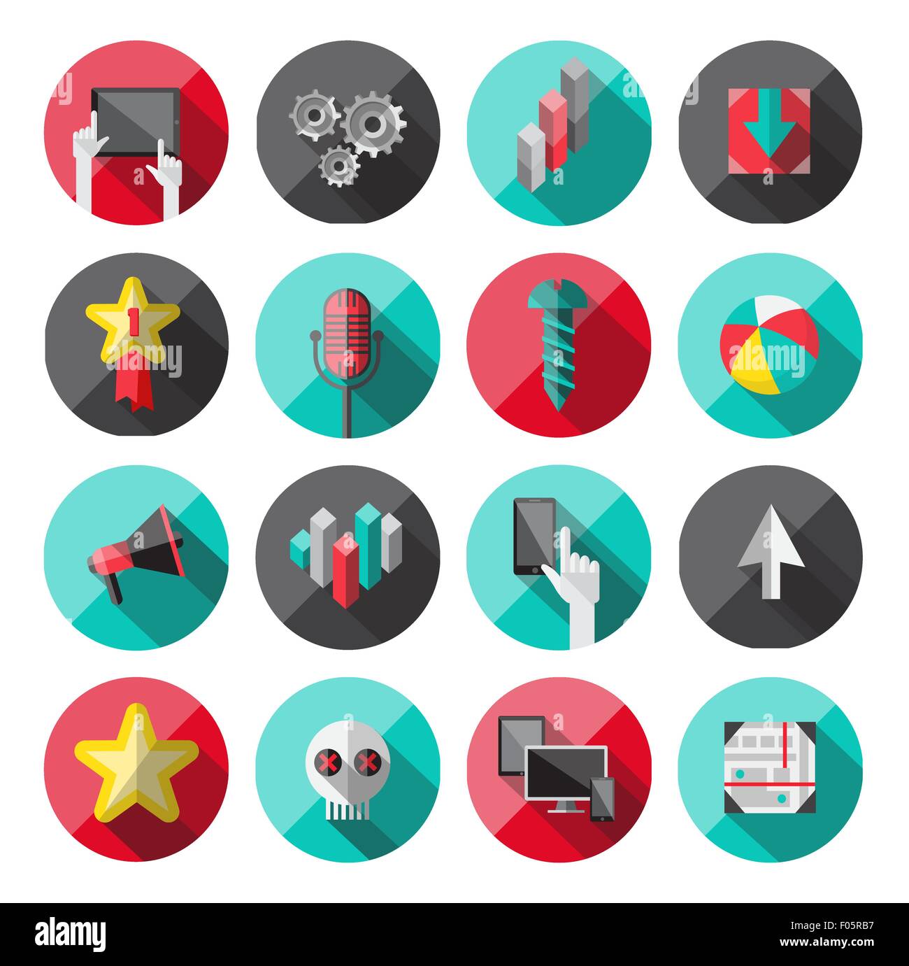 Universal flat icons web Cut Out Stock Images & Pictures - Alamy
